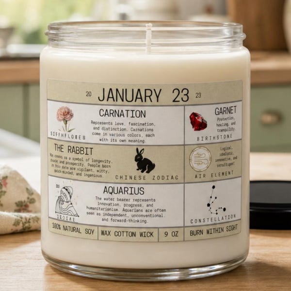 Birthdate Candles - Etsy
