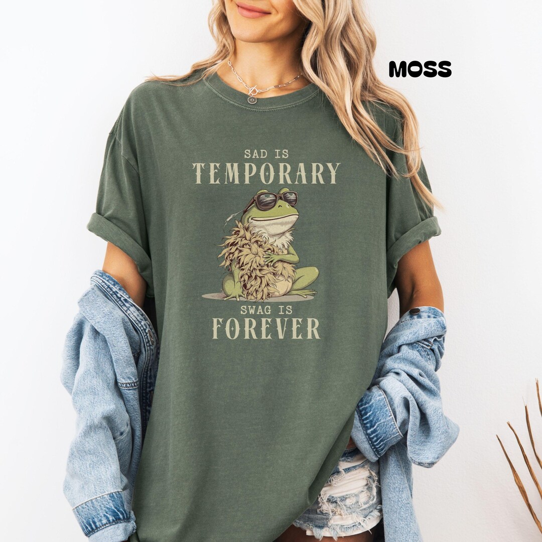 Funny Frog T-shirt Retro Self Care Froggy Meme Shirt Vintage Frog and ...