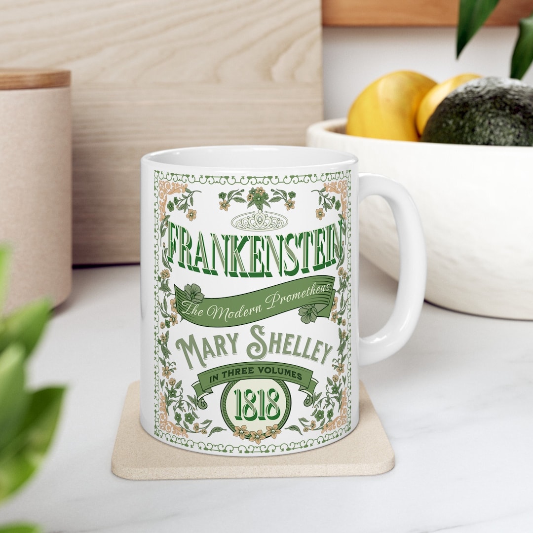 Frankenstein Coffee Mug Mary Shelley Vintage Style Gift for Bookclub ...