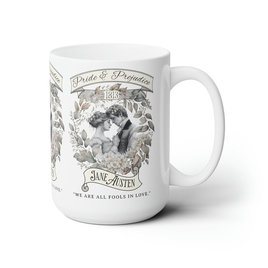 Pride and Prejudice Coffee Mug, Jane Austen Historical Romance Coffee ...