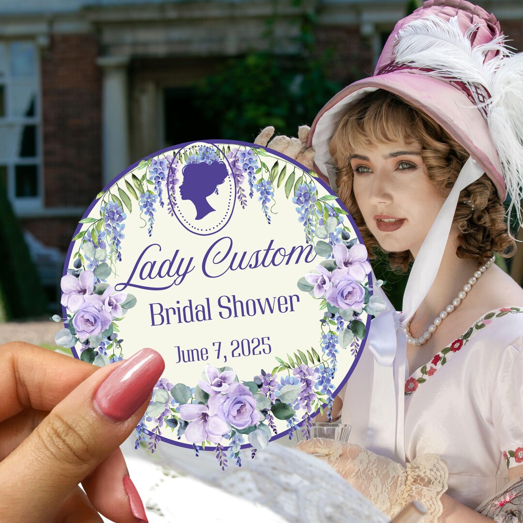 Custom Regency Theme Sticker Baby Shower Bridal Shower Gift Bag ...