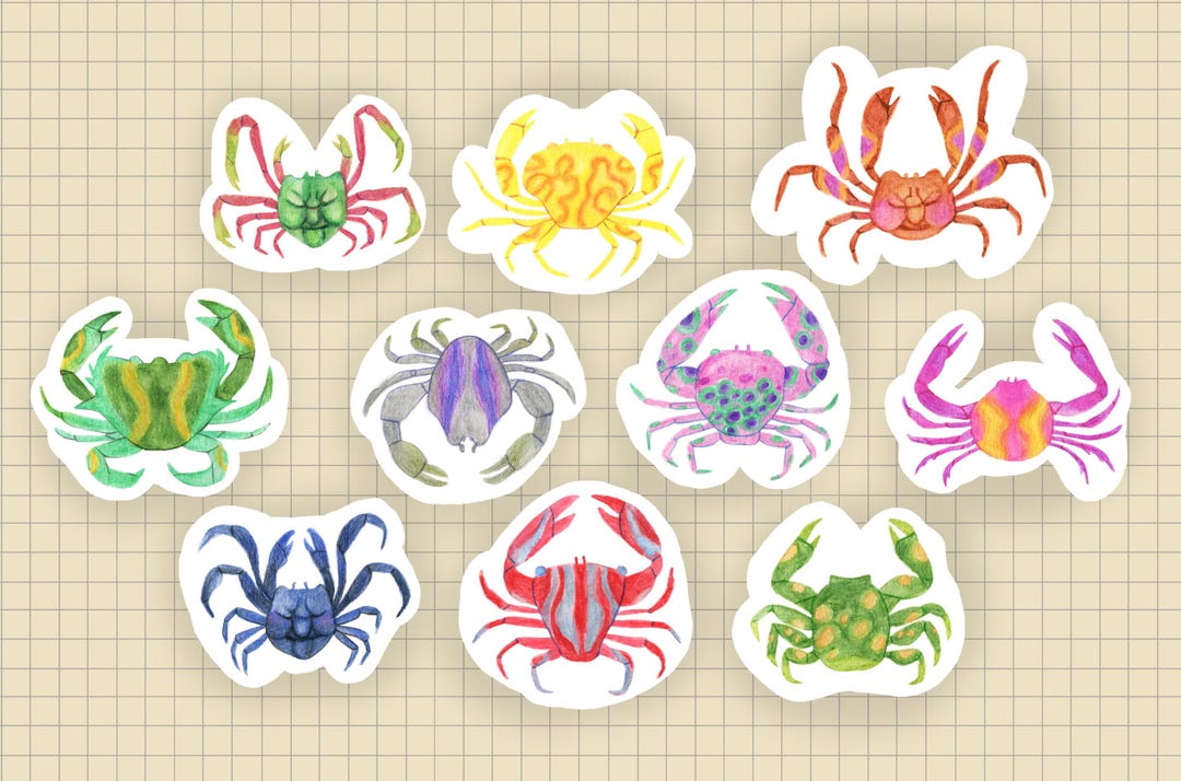 Heike Crabs - Sticker Set - Etsy