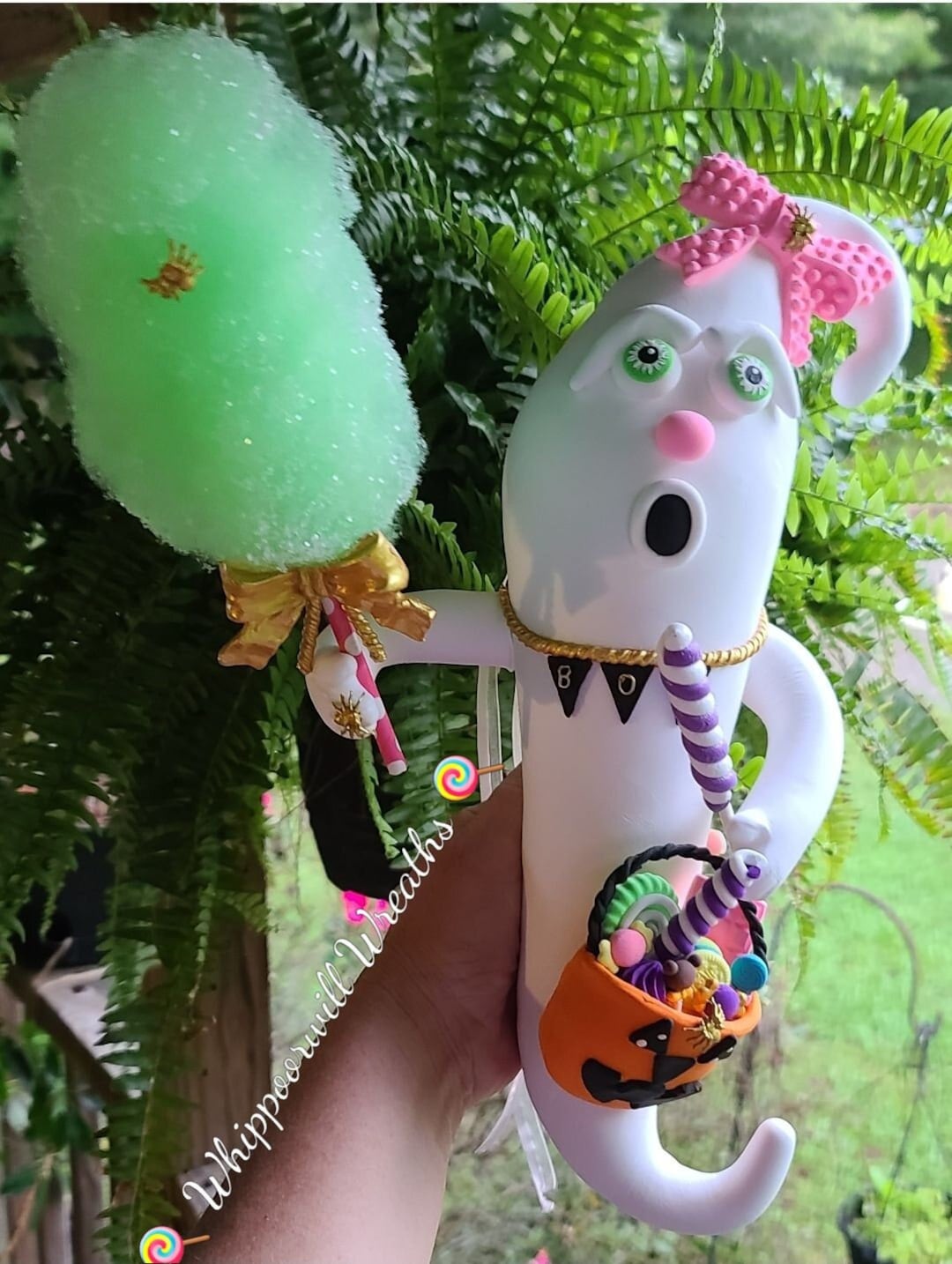 Large Candyland Ghost Attachment, Ghost Wreath Attachment, Candyland ...