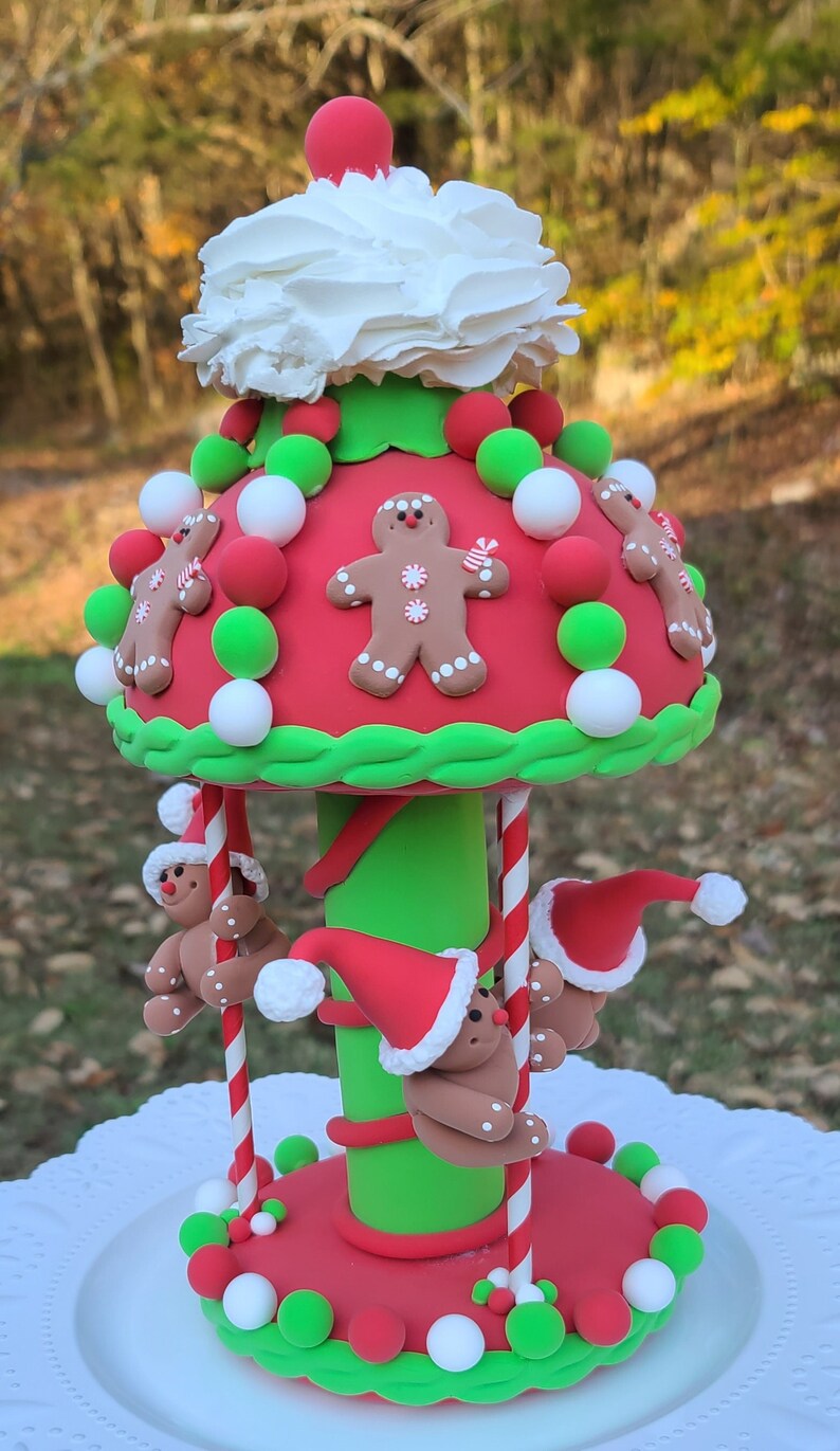 Christmas Candyland Gingerbread Carousel Gingerbread Decor - Etsy
