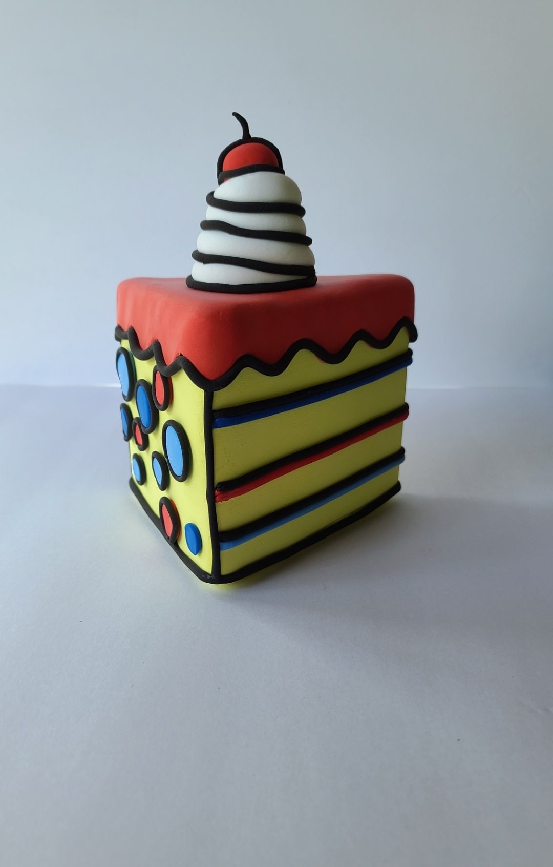 Faux Cartoon Cake Slice: Whimsical Party Decor, Photography Prop - Etsy