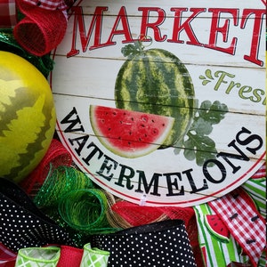 Sweet Watermelon Country Farmhouse Wreath for Front Door, Spring Summer ...