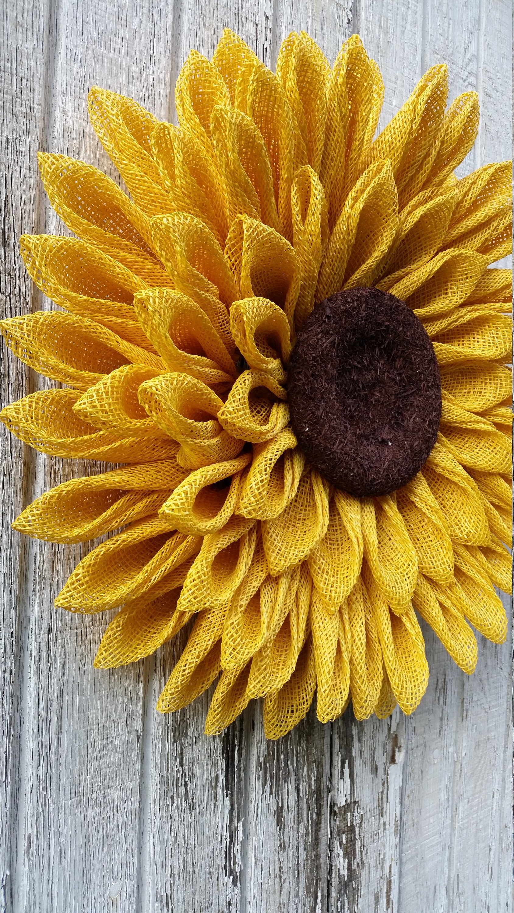 Burlap Sunflower Wreath for Front Door Decor Large Sunflower - Etsy