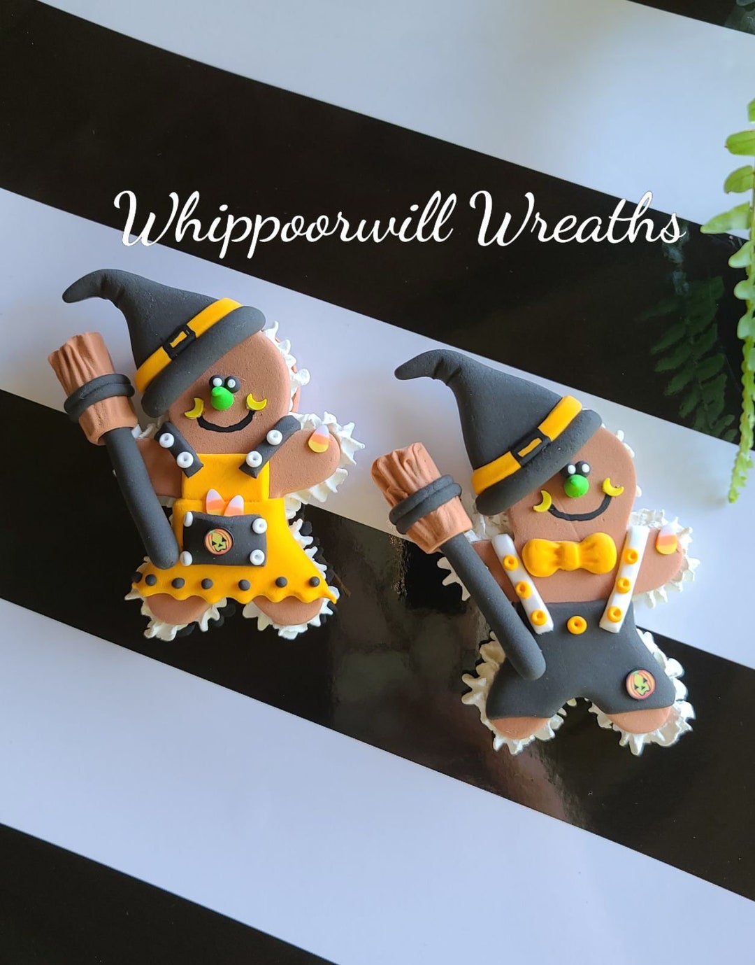 Witch Gingerbread Macarons, Faux Sweets, Fake Bakes, Candy Land Decor ...