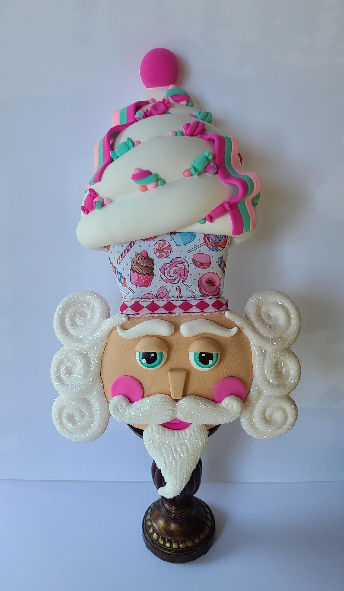 Candyland Nutcracker Head: Christmas Tree Wreath Attachment - Etsy