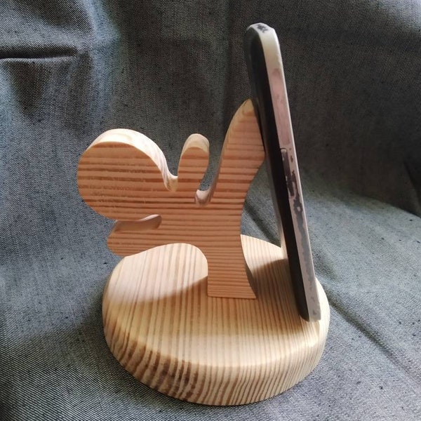 Wooden Phone Holder - Etsy