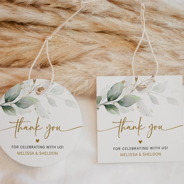 Greenery Favor Tag - Etsy