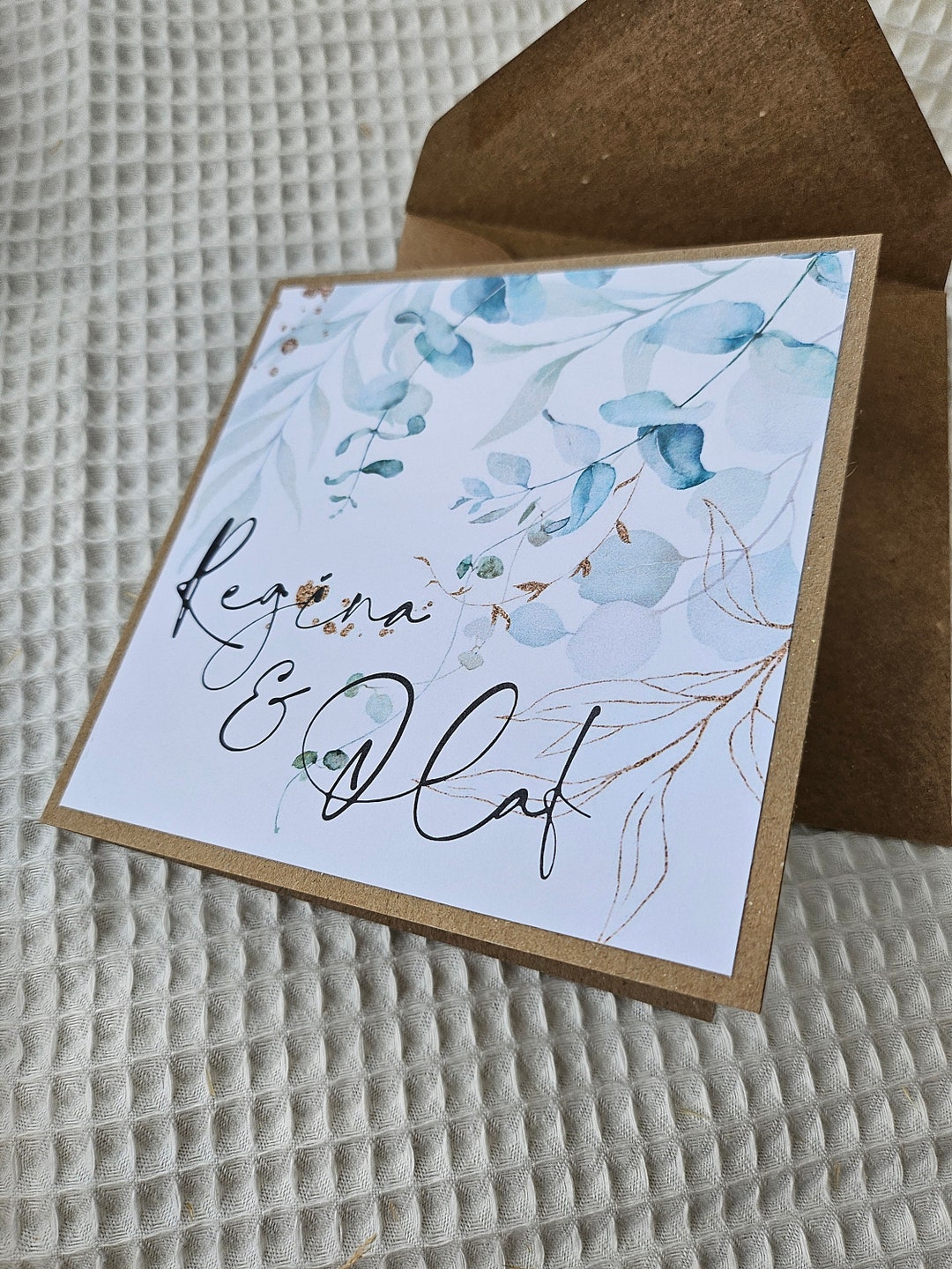 Glückwunschkarte REGINA Hochzeit, personalisiert mit Namen ...