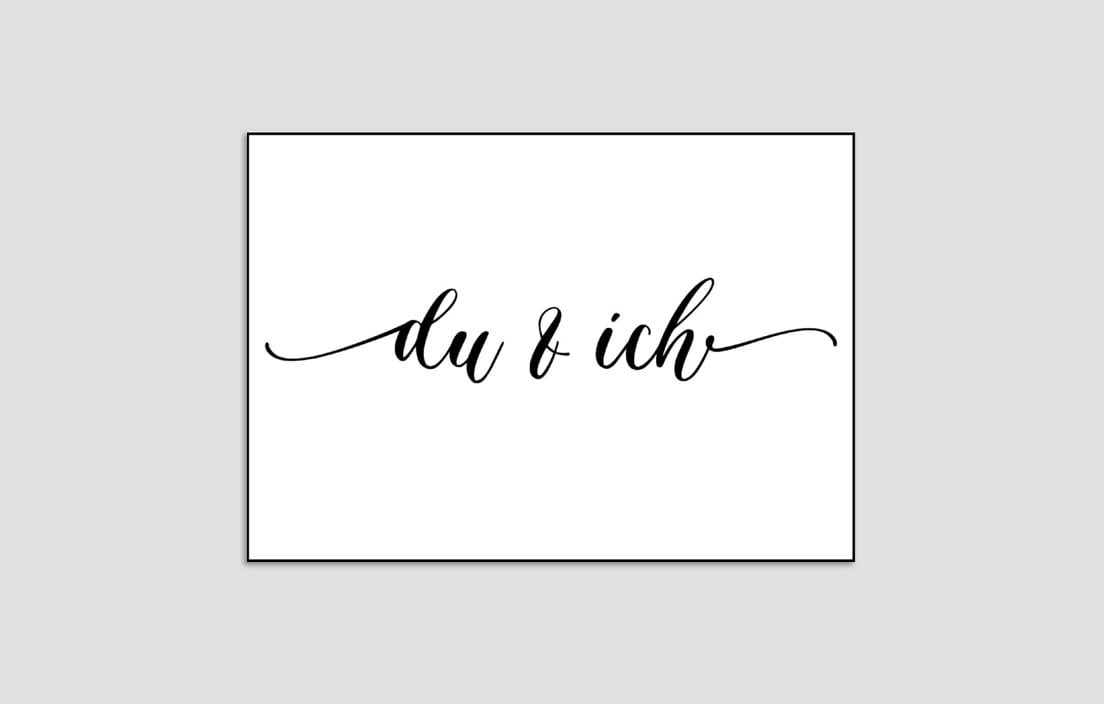 Poster Spruch du und ich Posterdruck | Etsy