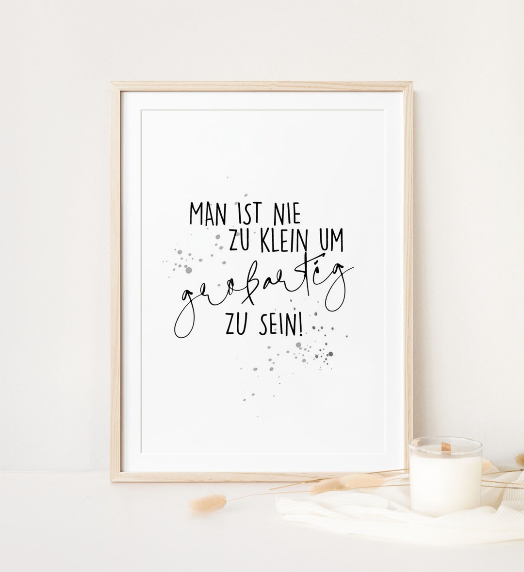 Poster Spruch - man ist nie zu klein um großartig zu sein - - Etsy.de