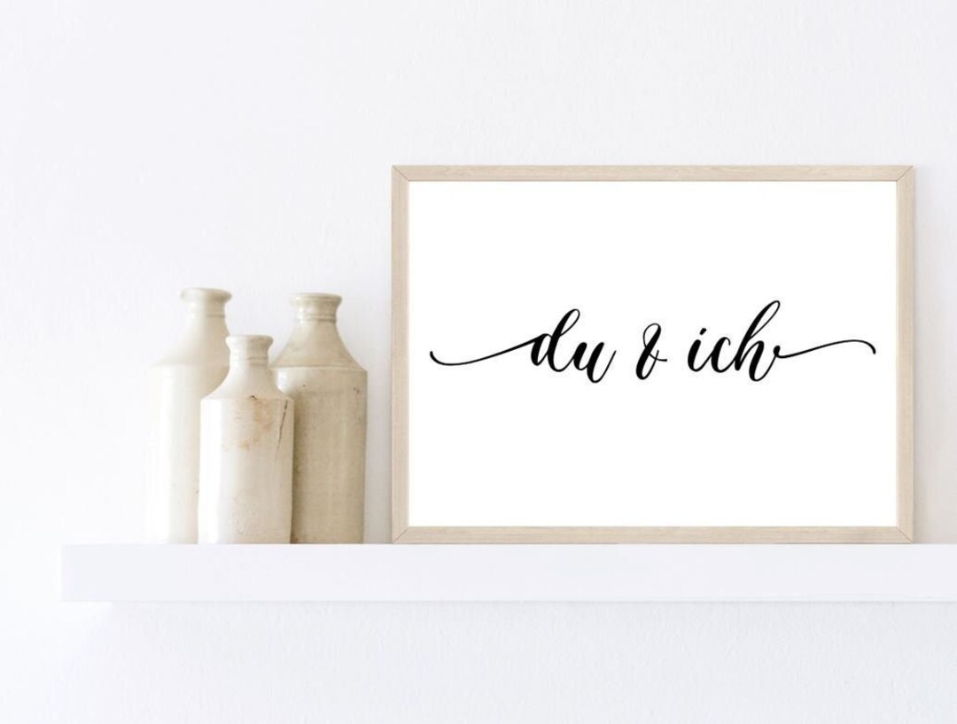 Poster Spruch du und ich Posterdruck - Etsy.de