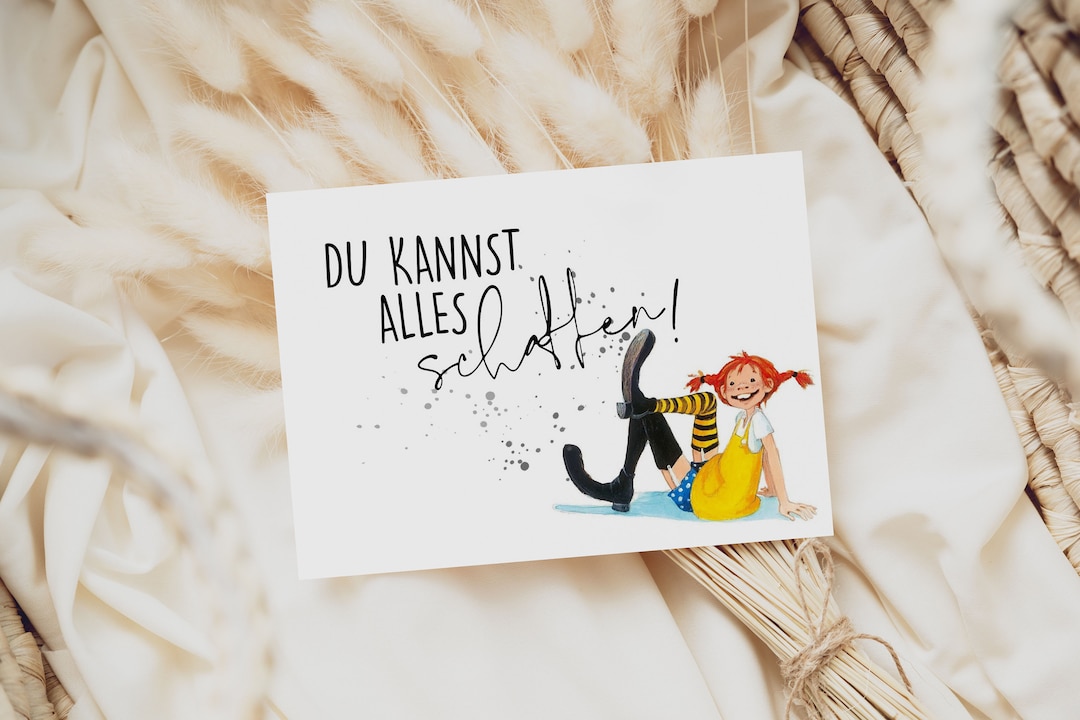 Postkarte du kannst alles schaffen - Etsy.de