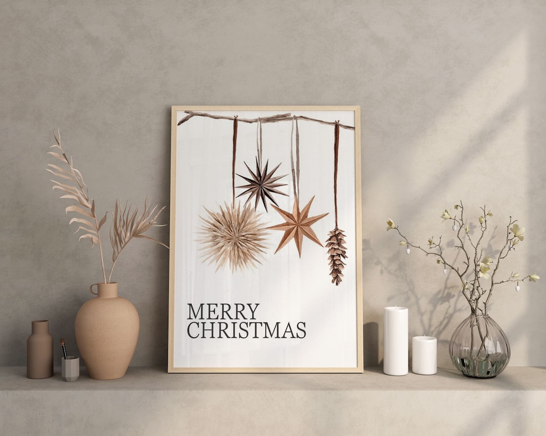 Poster Weihnachten - merry christmas with tree - , Posterdruck ...