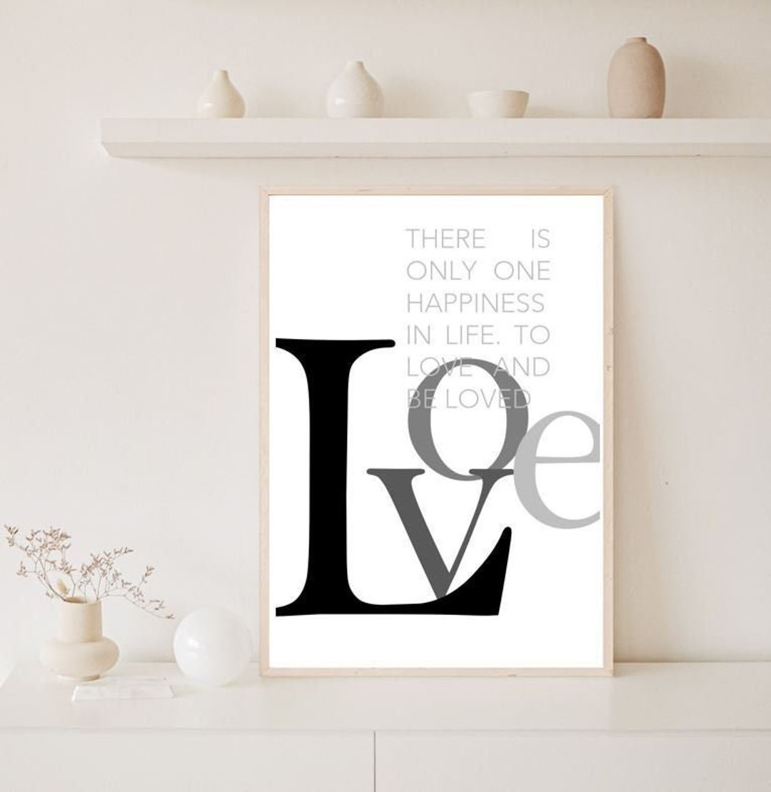 Poster Saying Love Poster Print - Etsy