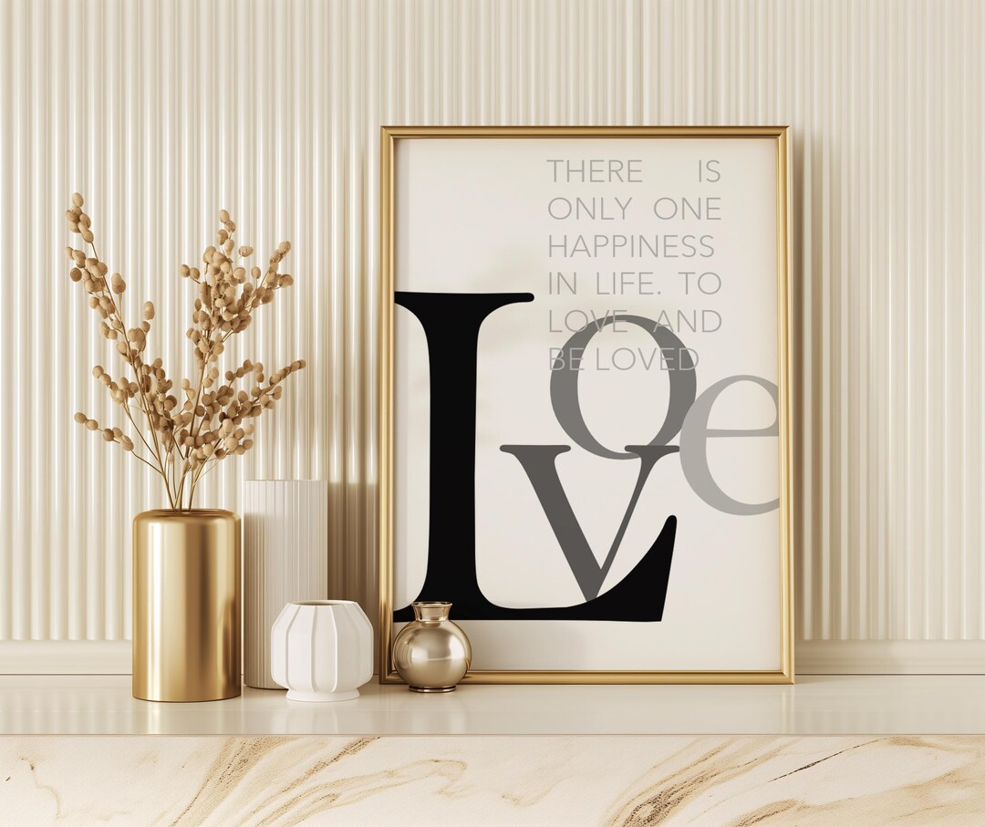 Poster Quote - Love - Poster Print - Etsy