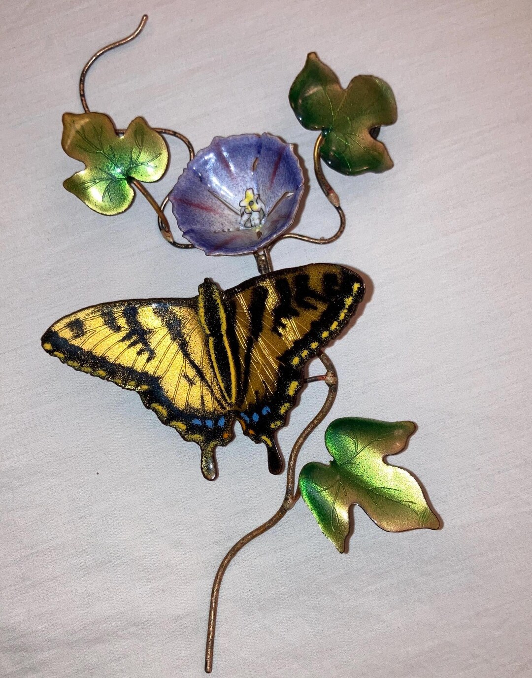 Bovano Yellow Butterfly Wall Sculpture handcrafted in Cheshire, CT USA ...