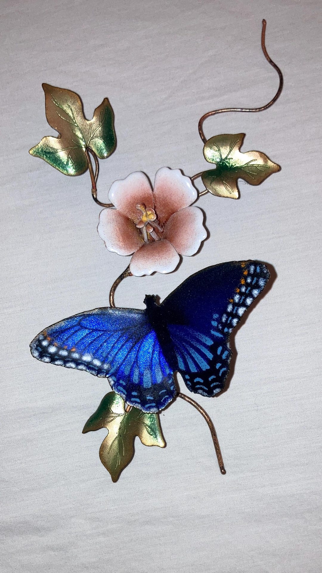 Bovano Blue Butterfly Wall Sculpture (handcrafted in Cheshire, CT USA ...