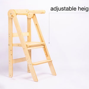 Adjustable Folding Helper Tower PEAK Toddler Kitchen Step | Etsy