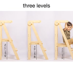 Adjustable Folding Helper Tower PEAK Natural Kitchen Step - Etsy Canada