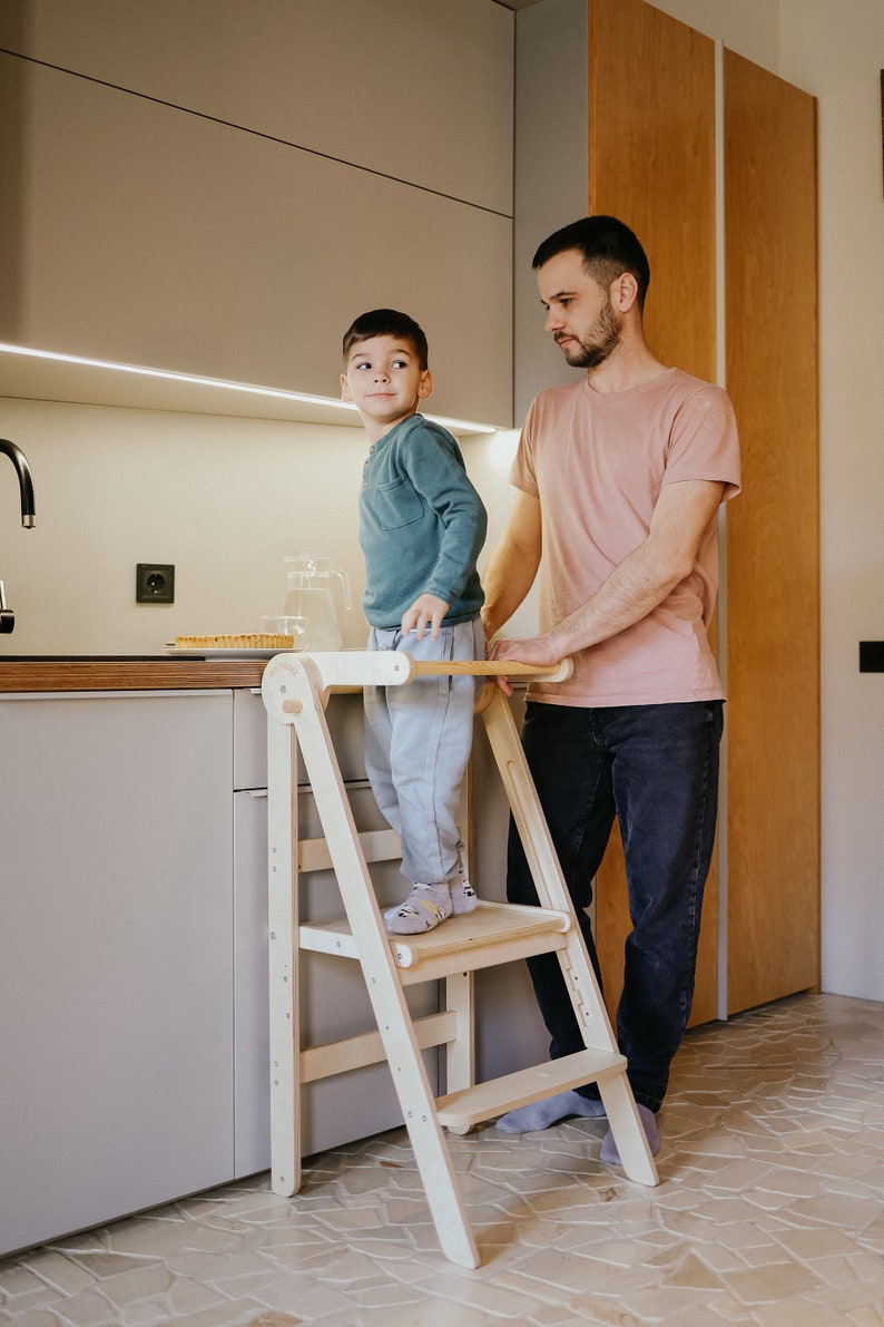 Folding Helper Tower PEAK Kitchen Step Stool Toddler Safety - Etsy ...
