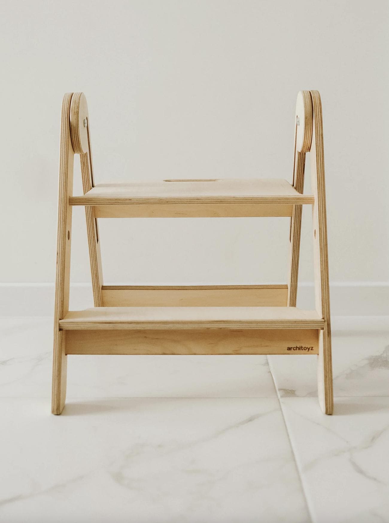 Blue Handmade Wooden Helper Stool, Toddler Kitchen Step Stool - Etsy
