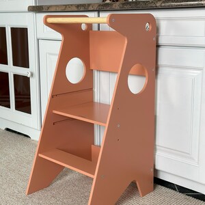 Handmade Black Toddler Tower, Custom Learning Ladder, Two Year Old Gift ...