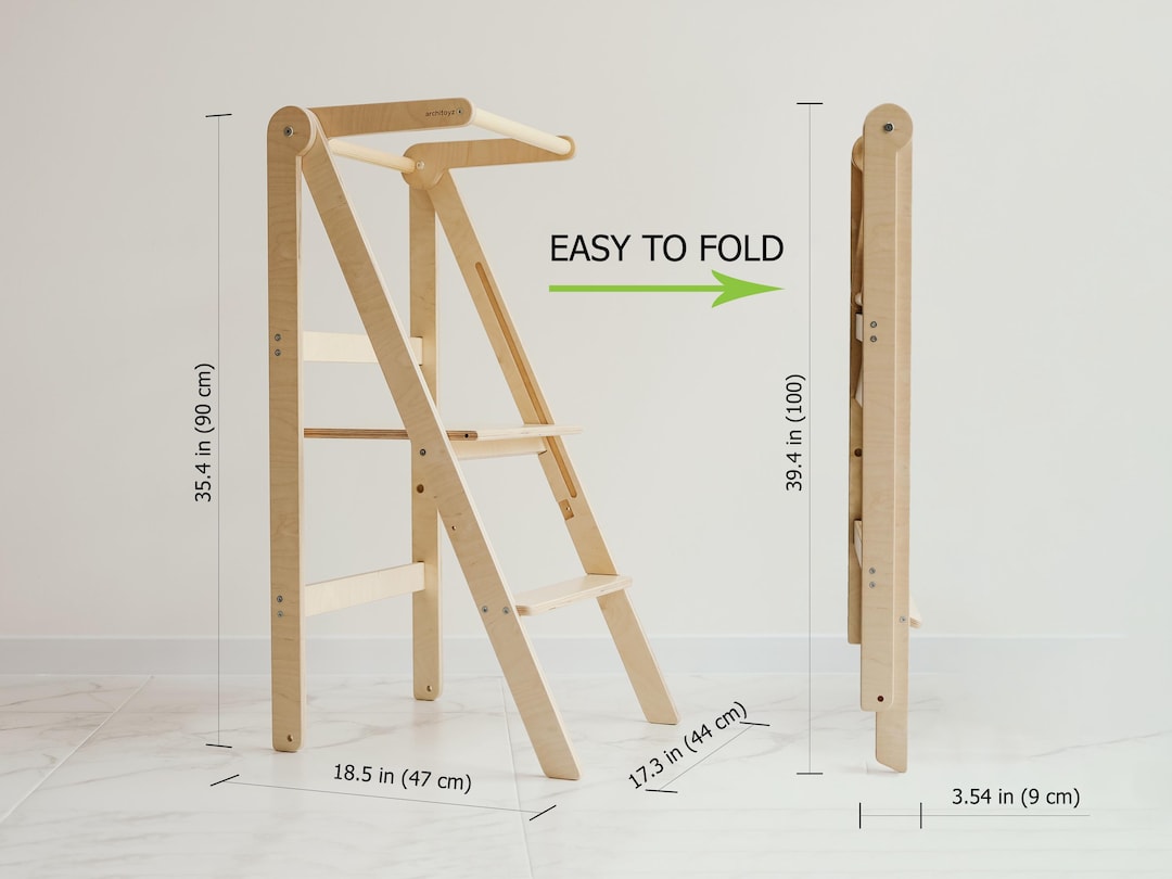Toddler Foldable Kitchen Stool Leleka, Learning Helper, Learning ...
