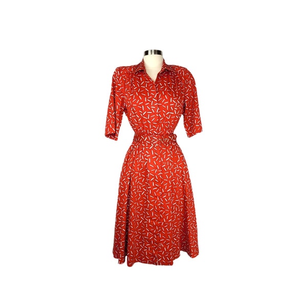 Red Cotton Dress - Etsy