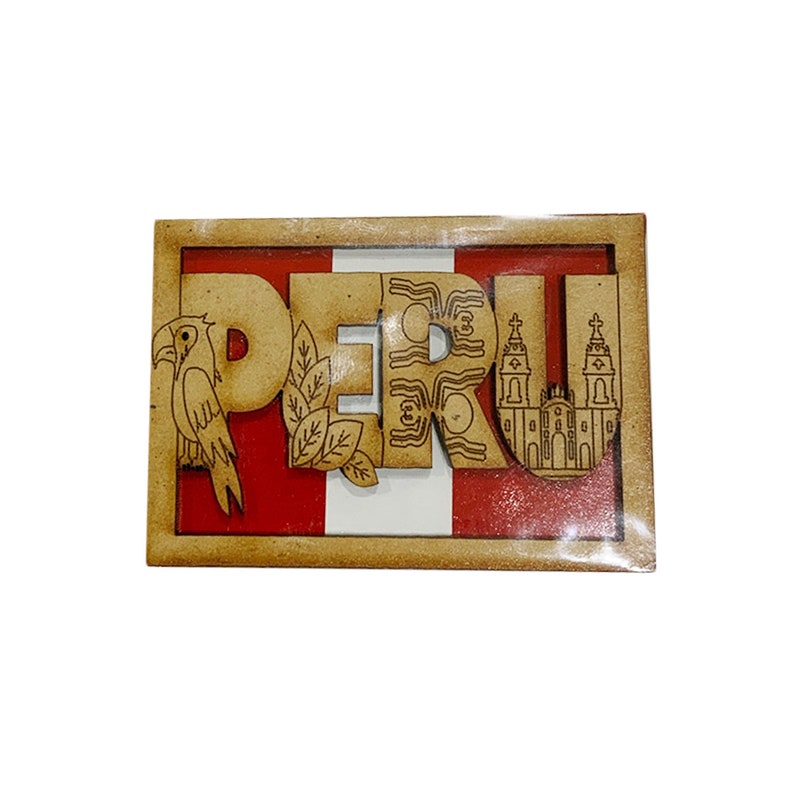 NEW Machu Picchu Llama Chullo Nazca Peru Wood Gift Souvenir Magnet - Etsy