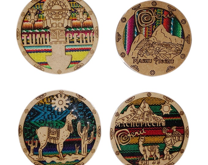 NEW Machu Picchu Tumi Llama Peru Peruvian Textile Wood Gift Souvenir ...