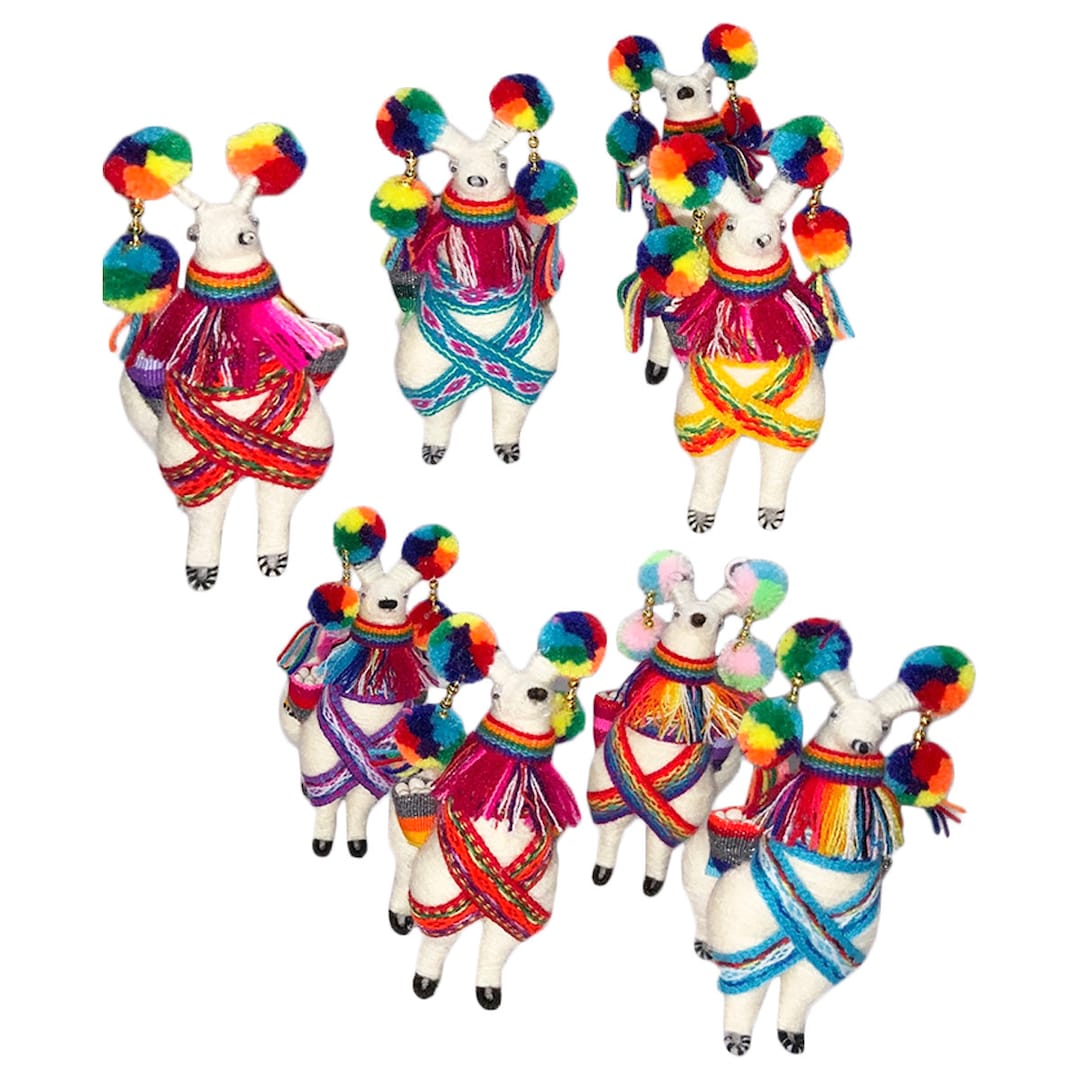 New Peru Peruvian Cute Alpaca Wool Handmade Souvenir Textile Fabric ...