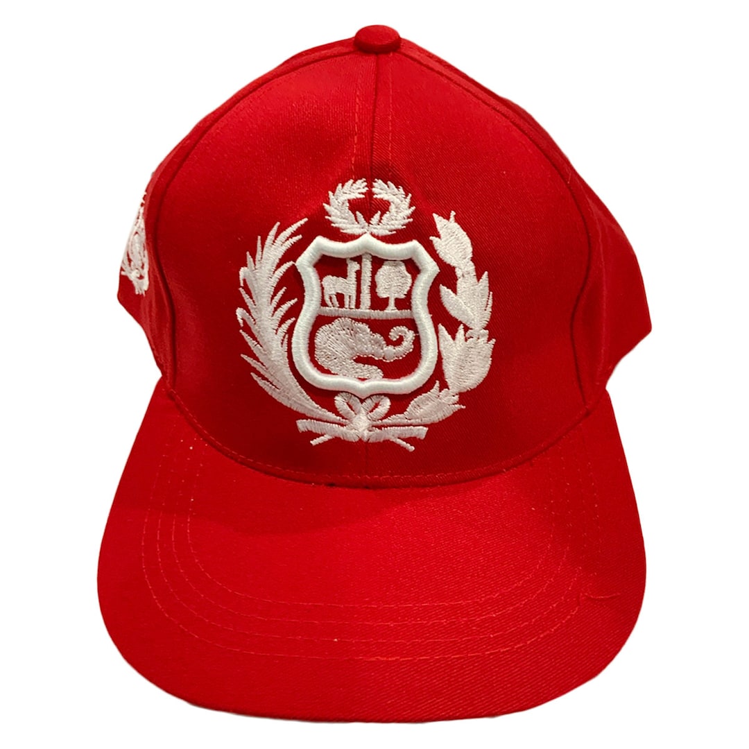 New Peru Embroidery Coat of Arms Shield Men's Hook & Loop Baseball Hat ...