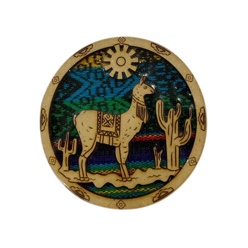 NEW Machu Picchu Tumi Llama Peru Peruvian Textile Wood Gift Souvenir ...