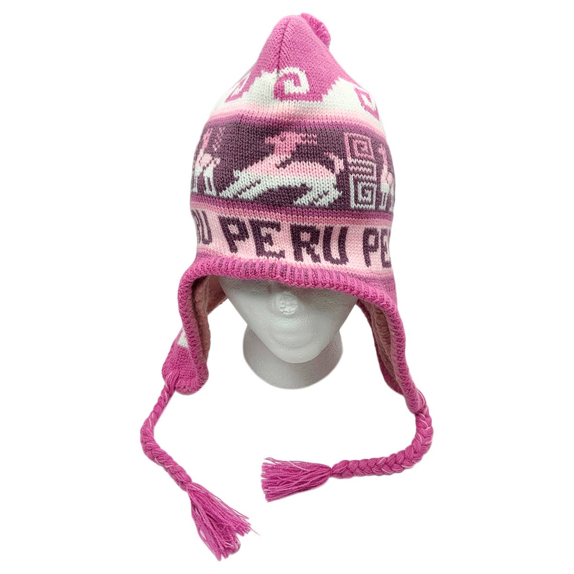 Nwt Peru Peruvian Alpaca Trend Handmade Soft Knit Fleece Lined Chullo ...