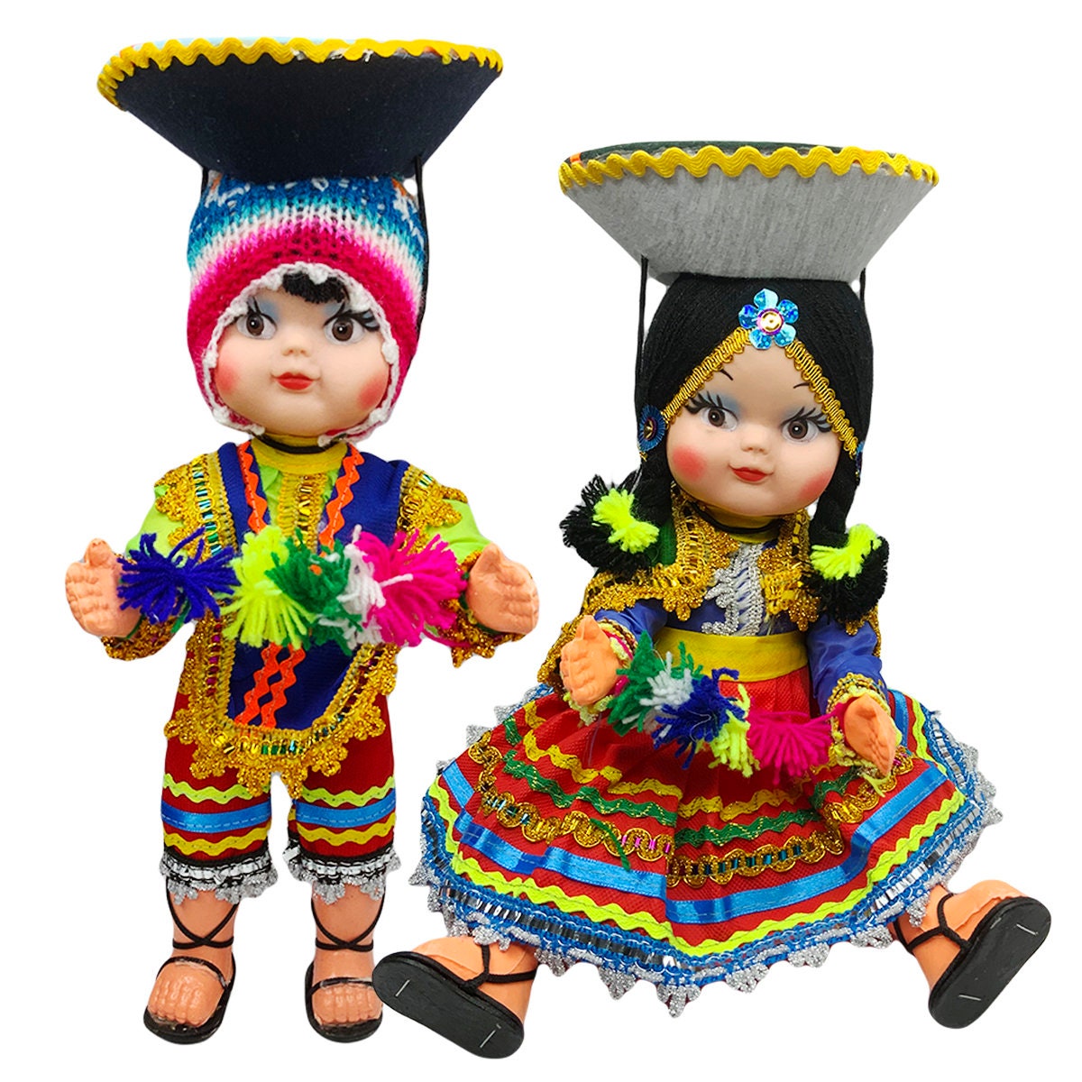 New Peru Peruvian Cute Inca Ñusta Couple Handmade Costume Textile Dress ...