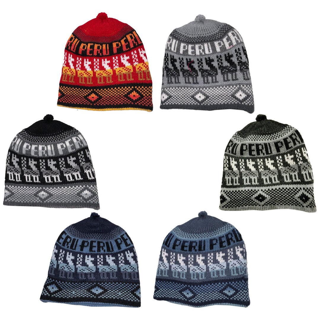 NWT Peru Peruvian Alpaca Trendy Handmade Soft Knit Reversible Beanie ...