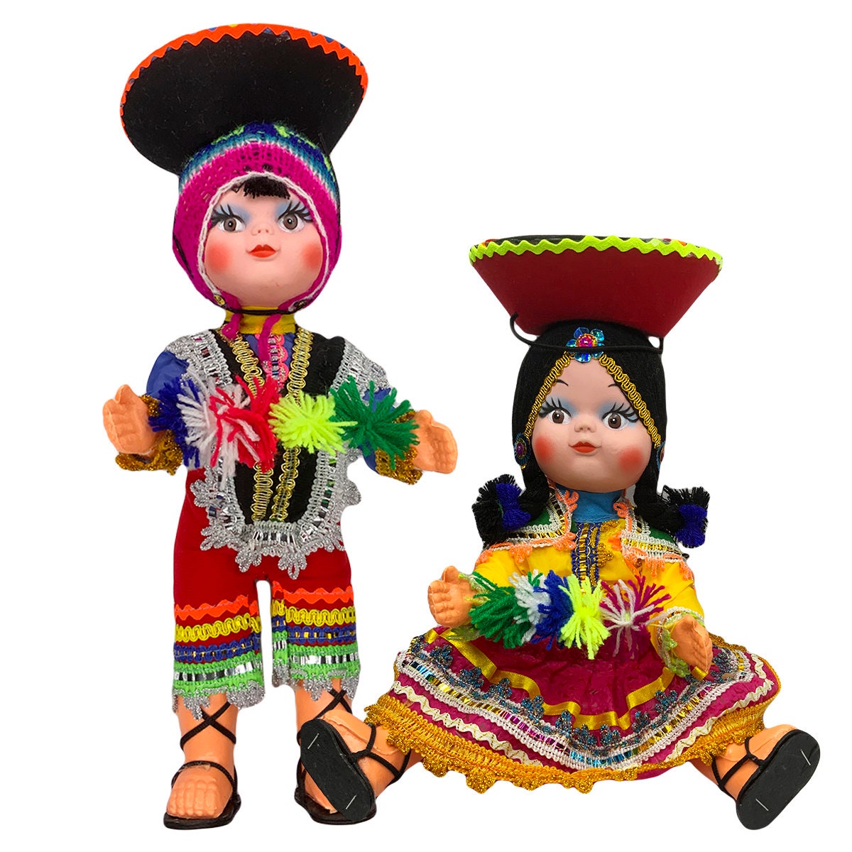 New Peru Peruvian Cute Inca Ñusta Couple Handmade Costume Textile Dress ...