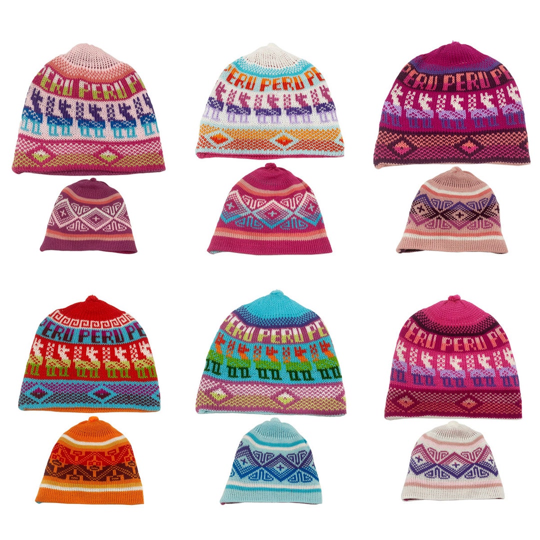 NWT Peru Peruvian Alpaca Trendy Handmade Soft Knit Reversible Beanie ...