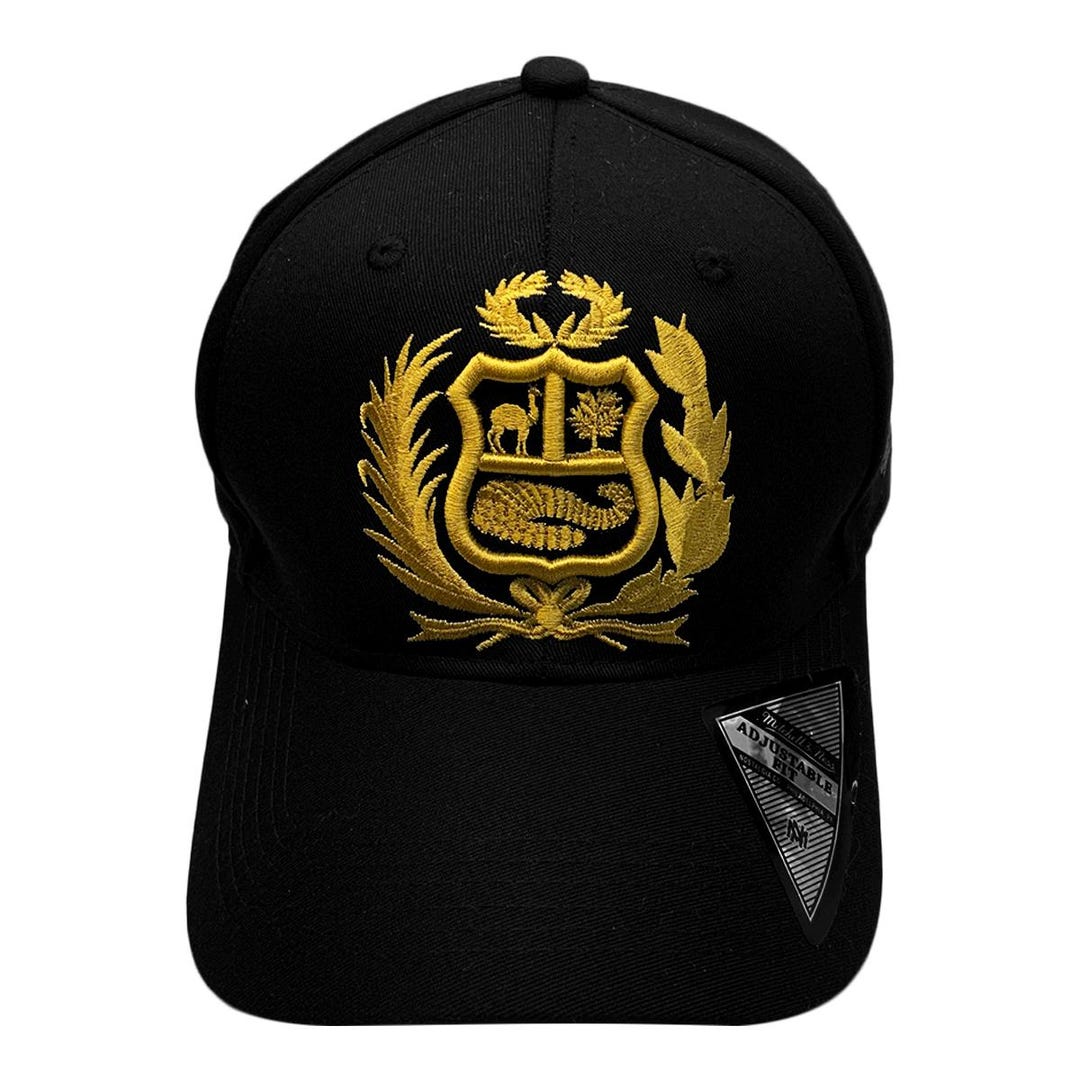 New Peru Embroidery Coat of Arms Shield Men's Adjustable Strapback ...