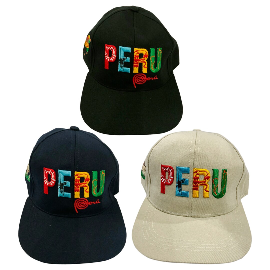 New Peru Embroidery Peruvian Men's Hook & Loop Baseball Hat - Etsy