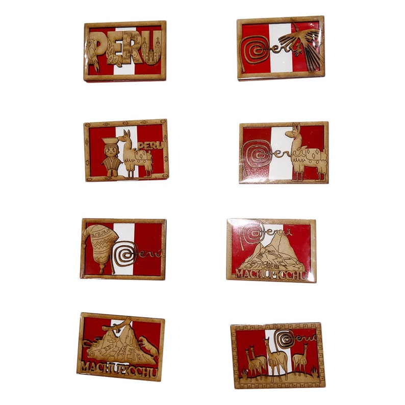 NEW Machu Picchu Llama Chullo Nazca Peru Wood Gift Souvenir Magnet - Etsy