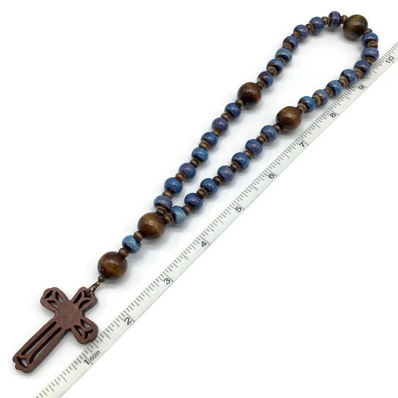 Blue Ceramic and Decorative Wood Cross Protestant Prayer - Etsy