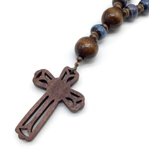 Blue Ceramic and Decorative Wood Cross Protestant Prayer - Etsy