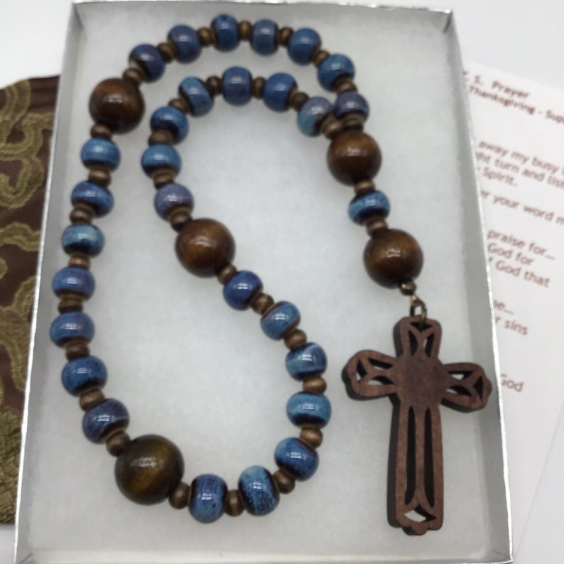 Blue Ceramic and Decorative Wood Cross Protestant Prayer - Etsy