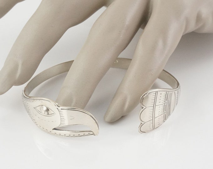 Sterling Tlingit Eagle Bracelet by Bill Wilson, Pacific Coast, Haida ...