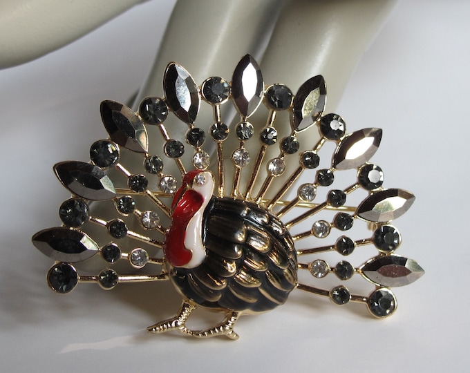 Vintage Napier Turkey Pin Thanksgiving Brooch Fall Jewelry - Etsy